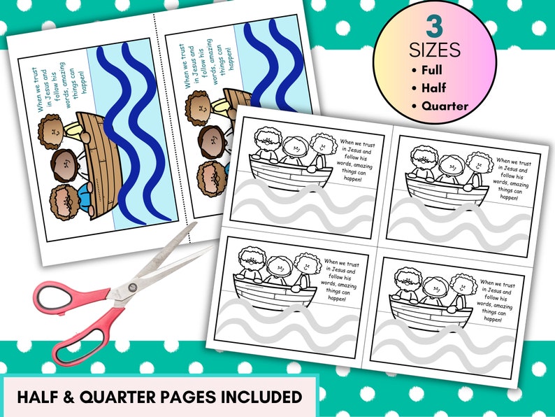 The Miraculous Catch Bible Craft, Miracles of Jesus, Bible Craft for ...