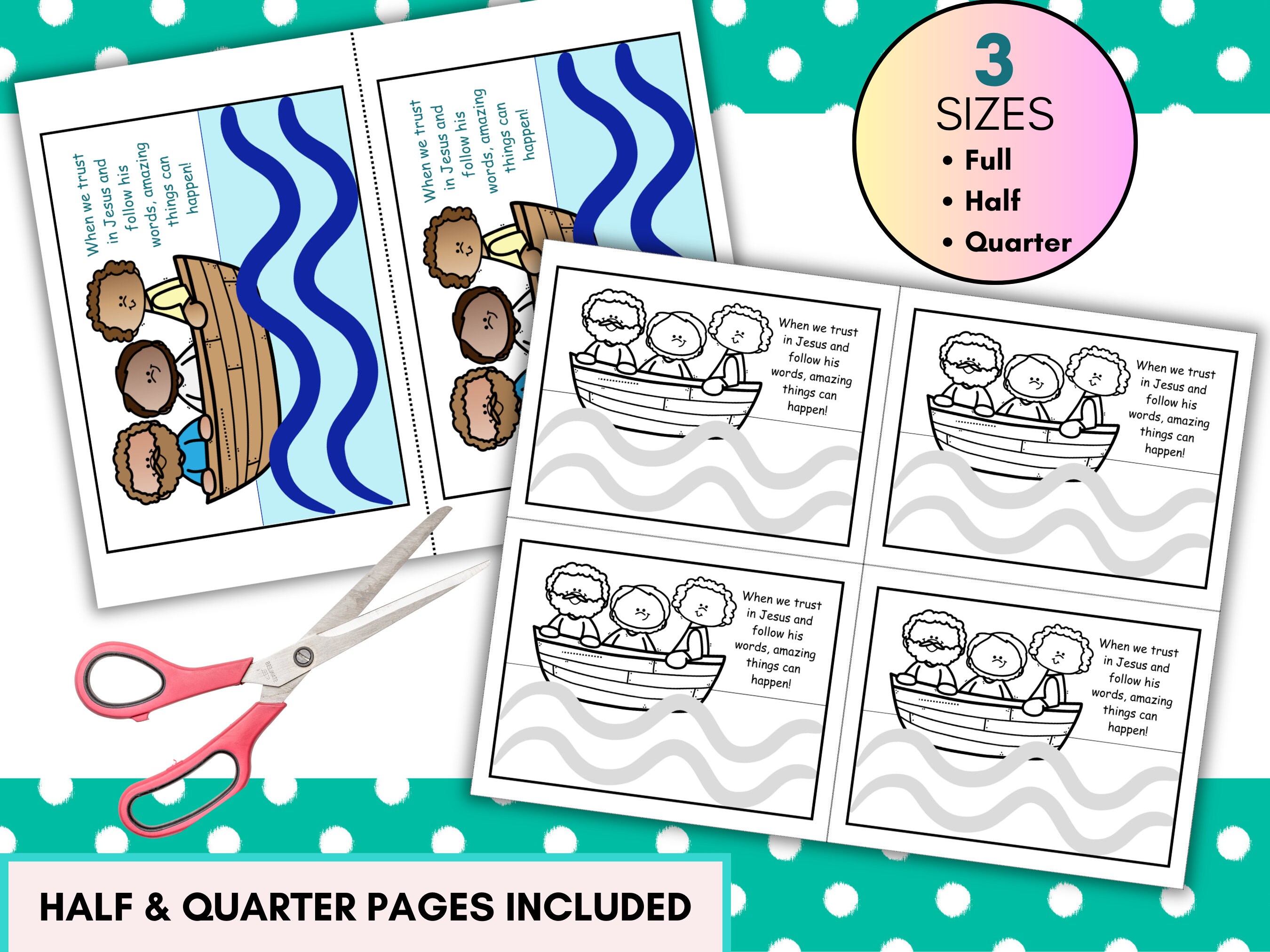 The Miraculous Catch Bible Craft, Miracles of Jesus, Bible Craft for ...