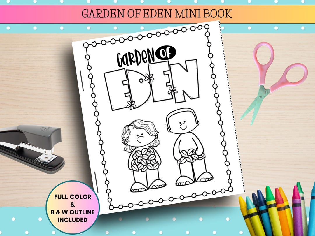 Garden of Eden Mini Book, Adam and Eve Craft (PDF Pattern) - Etsy