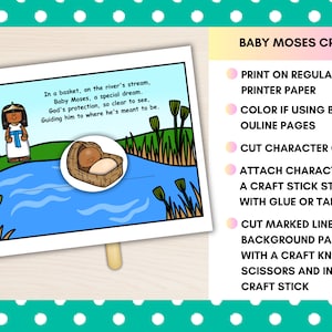 Baby Moses Bible Craft for Kids, Old Testament Bible Story for Kids ...