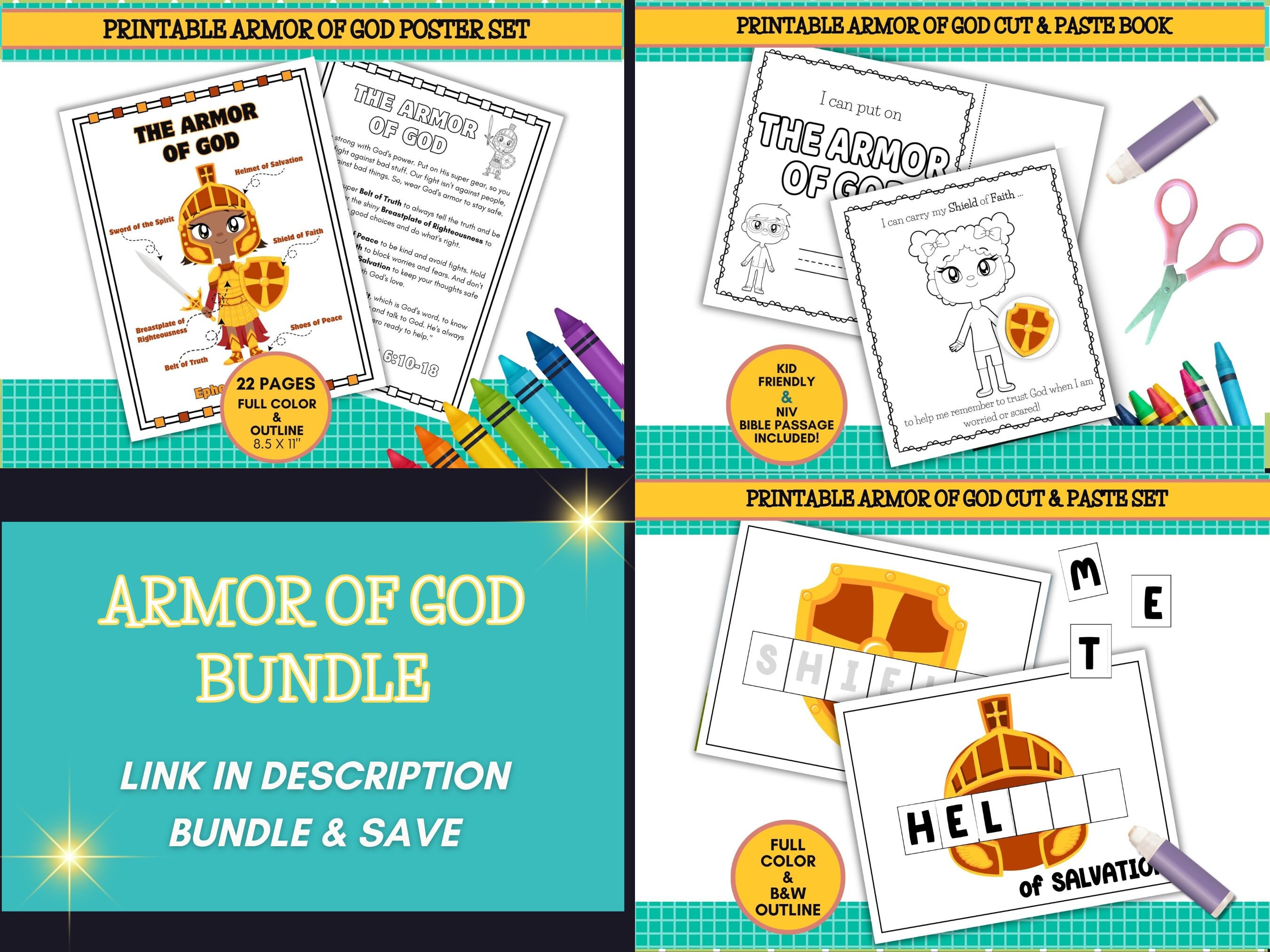 Printable Armor of God Cut & Paste Activity, Armor of God Craft ...