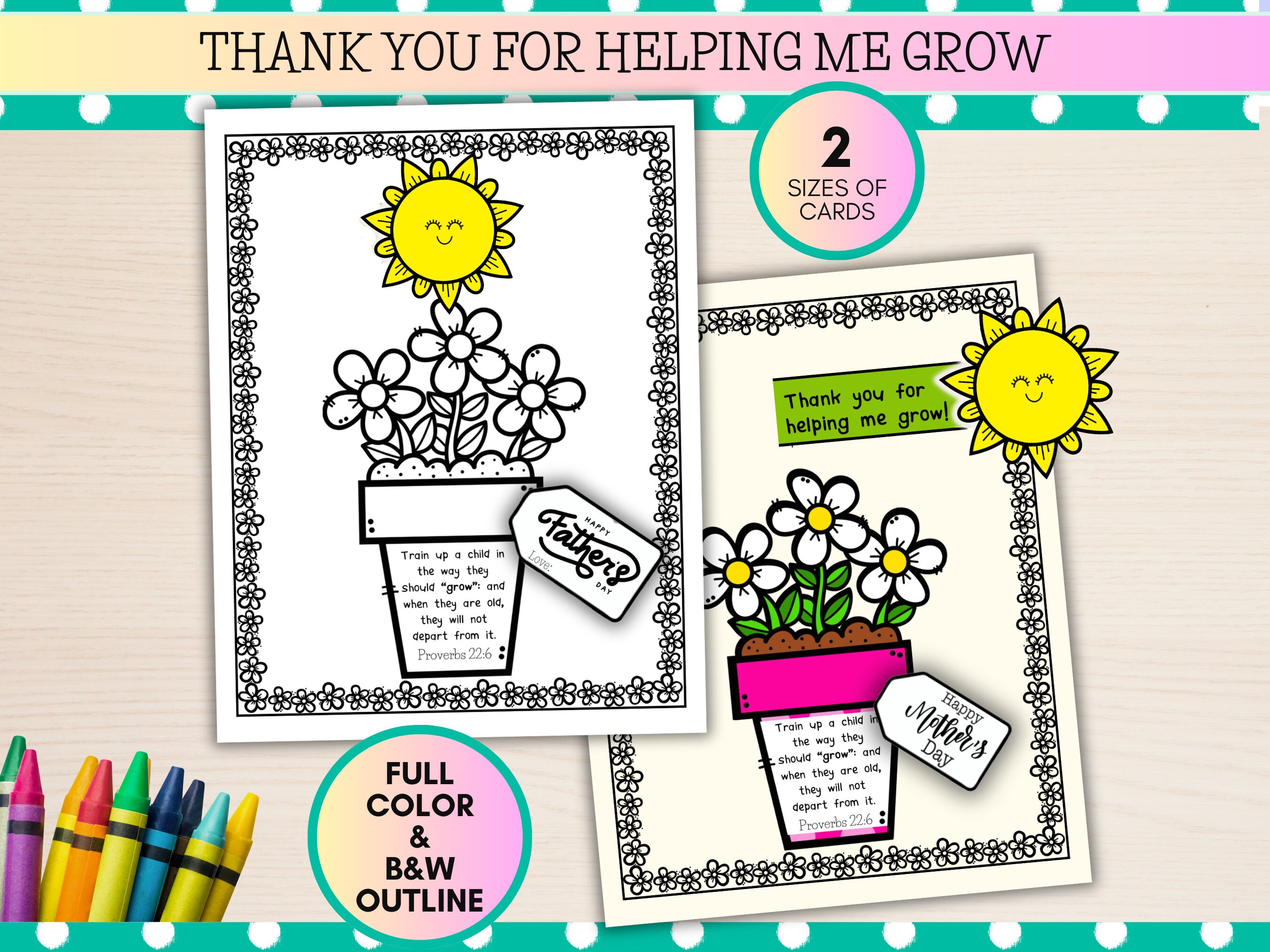 Printable Thank You Coloring Card Craft for Kids, Mothers Day Bible ...