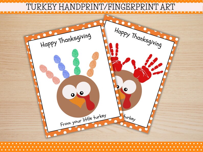 Turkey Handprint Art, Thanksgiving Keepsake Craft (PDF) - Etsy