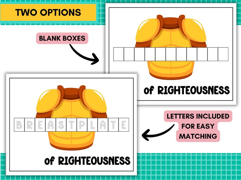 Printable Armor of God Cut & Paste Activity, Armor of God Craft ...