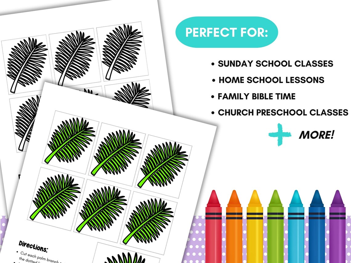 Printable Palm Sunday Puppet Set, Palm Sunday Craft, Christian ...