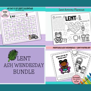 Ash Wednesday Activity Bundle, Christian Lent Printable Activities ...