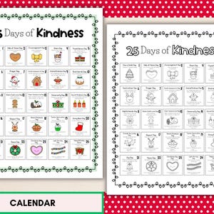 Printable Kindness Advent for Kids, Acts of Kindness Advent Calendar ...