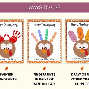 Turkey Handprint Art, Thanksgiving Handprint Craft, Keepsake Handprint ...