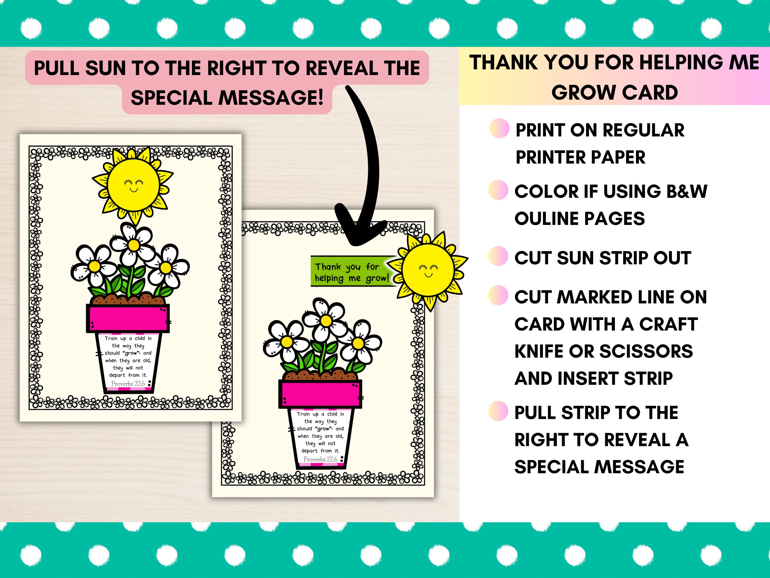 Printable Thank You Coloring Card Craft for Kids, Mothers Day Bible ...