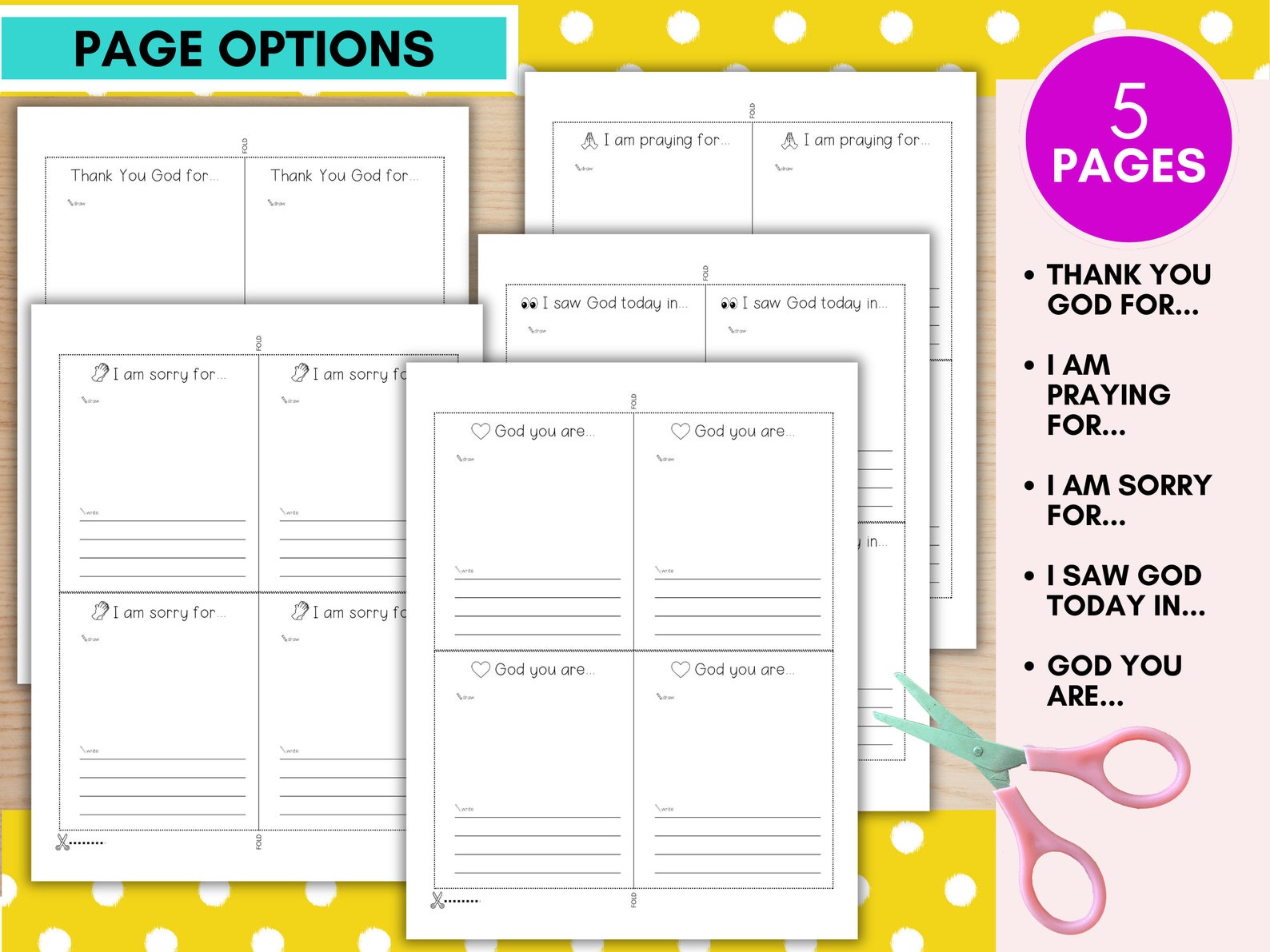 Printable Prayer Journal Mini Book for Kids, Prayer Activity for Kids ...