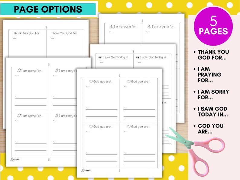Printable Prayer Journal Mini Book, Kids' Craft Activity (PDF) - Etsy