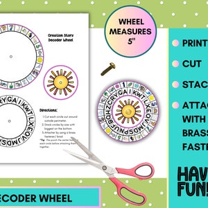 Printable Days of Creation Decoder Wheel Riddles for Kids, Creation ...
