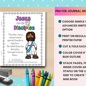 Jesus and His Disciples Mini Book, Sunday School Craft (PDF) - Etsy