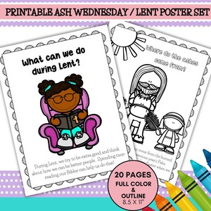 Ash Wednesday Activity Bundle, Christian Lent Printable Activities ...