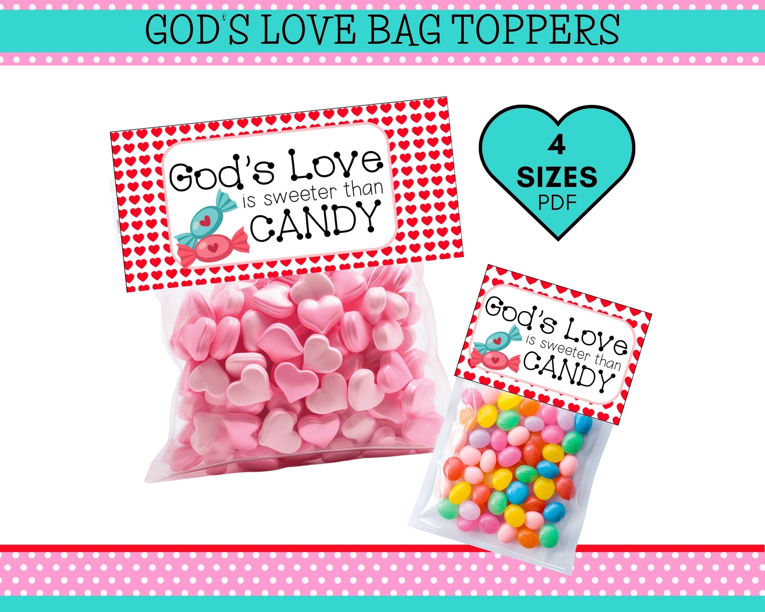 Printable "god's Love is Sweeter Than Candy" Christian Valentine Treat ...