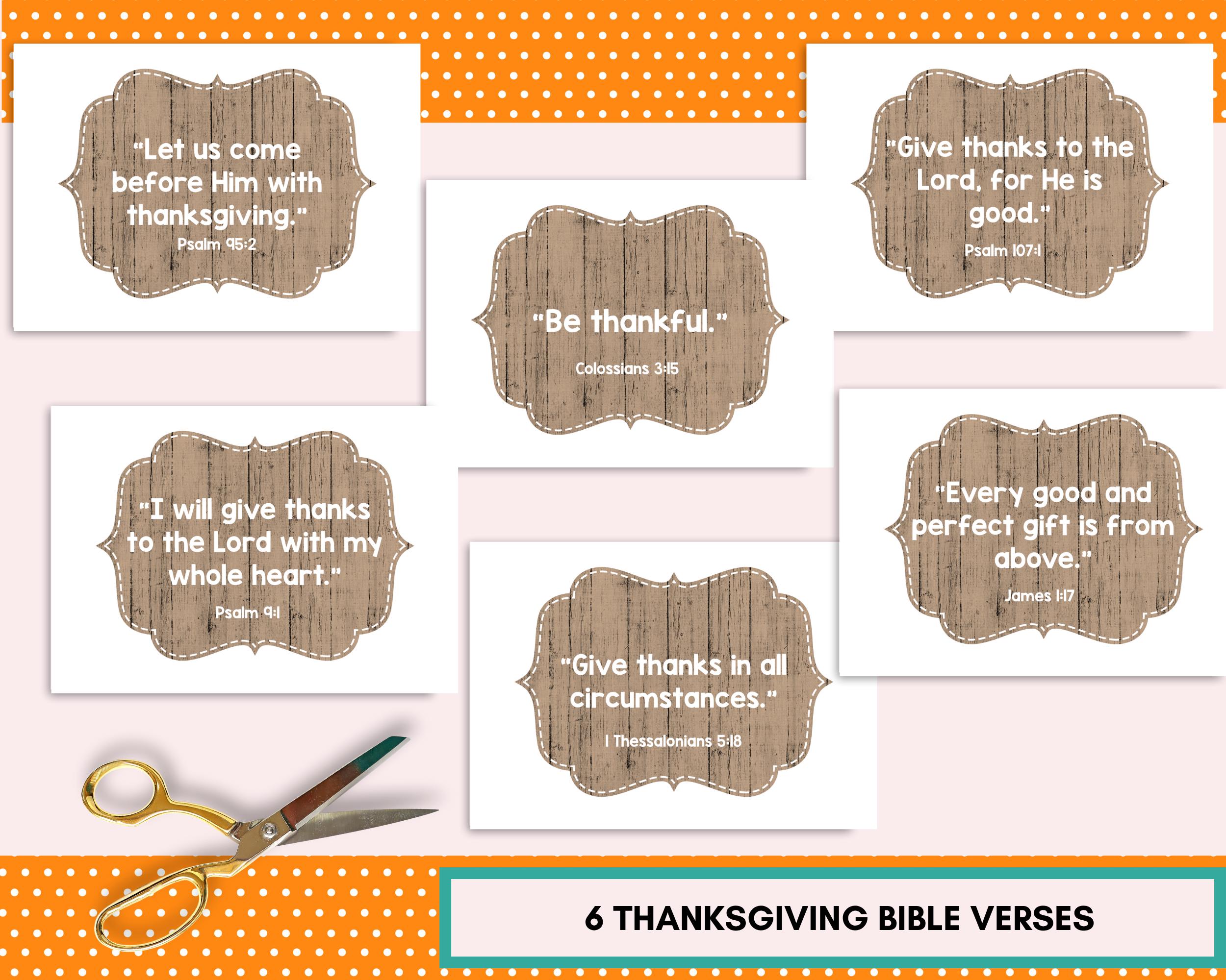 Printable Give Thanks to the Lord Bulletin Board Kit, Thanksgiving ...