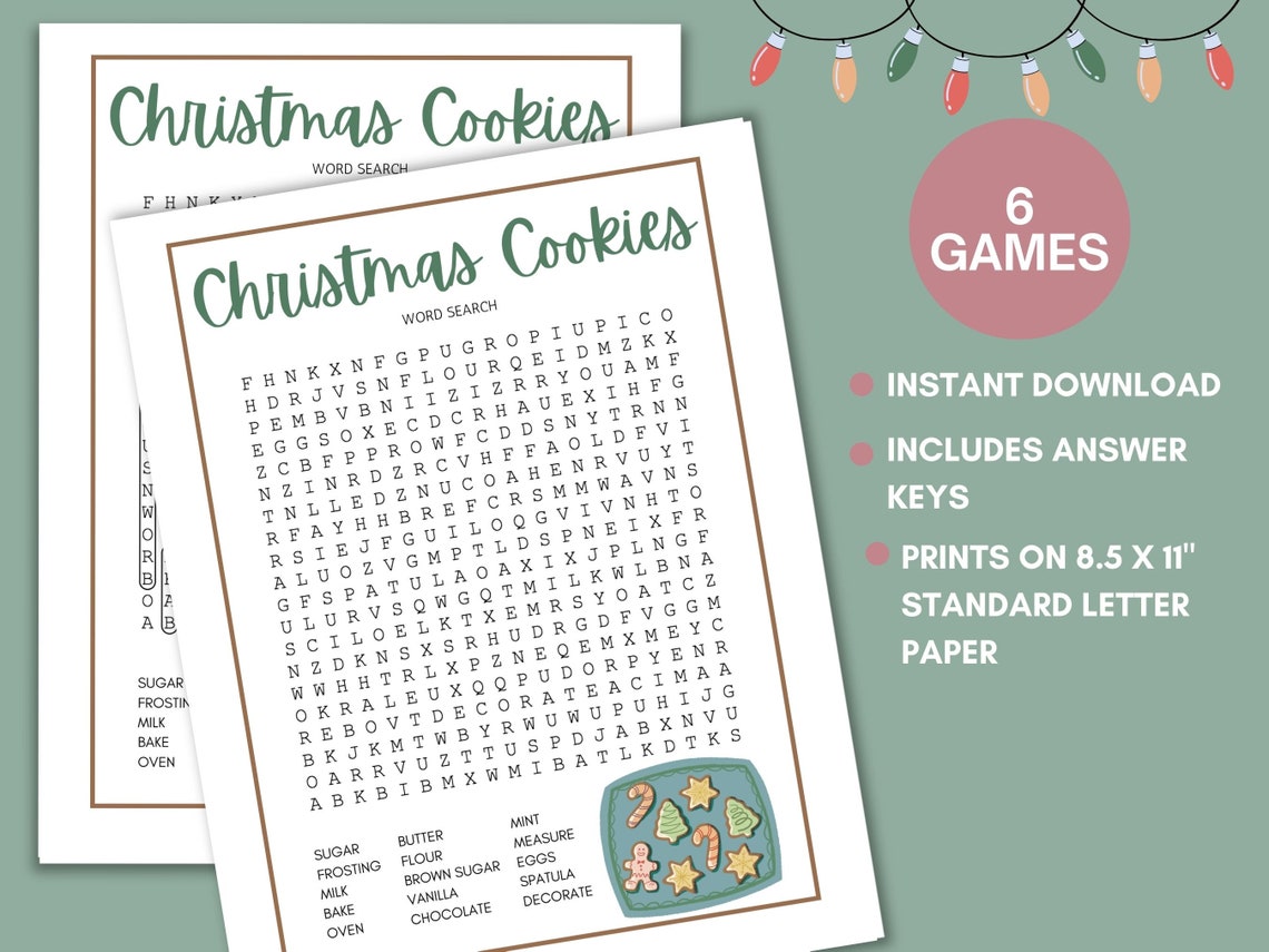 Christmas Word Search Bundle, Holiday Word Searches, Nativity Word ...