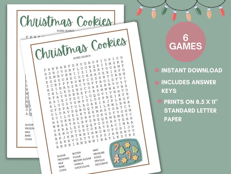 Christmas Word Search Bundle, Holiday Word Searches, Nativity Word ...