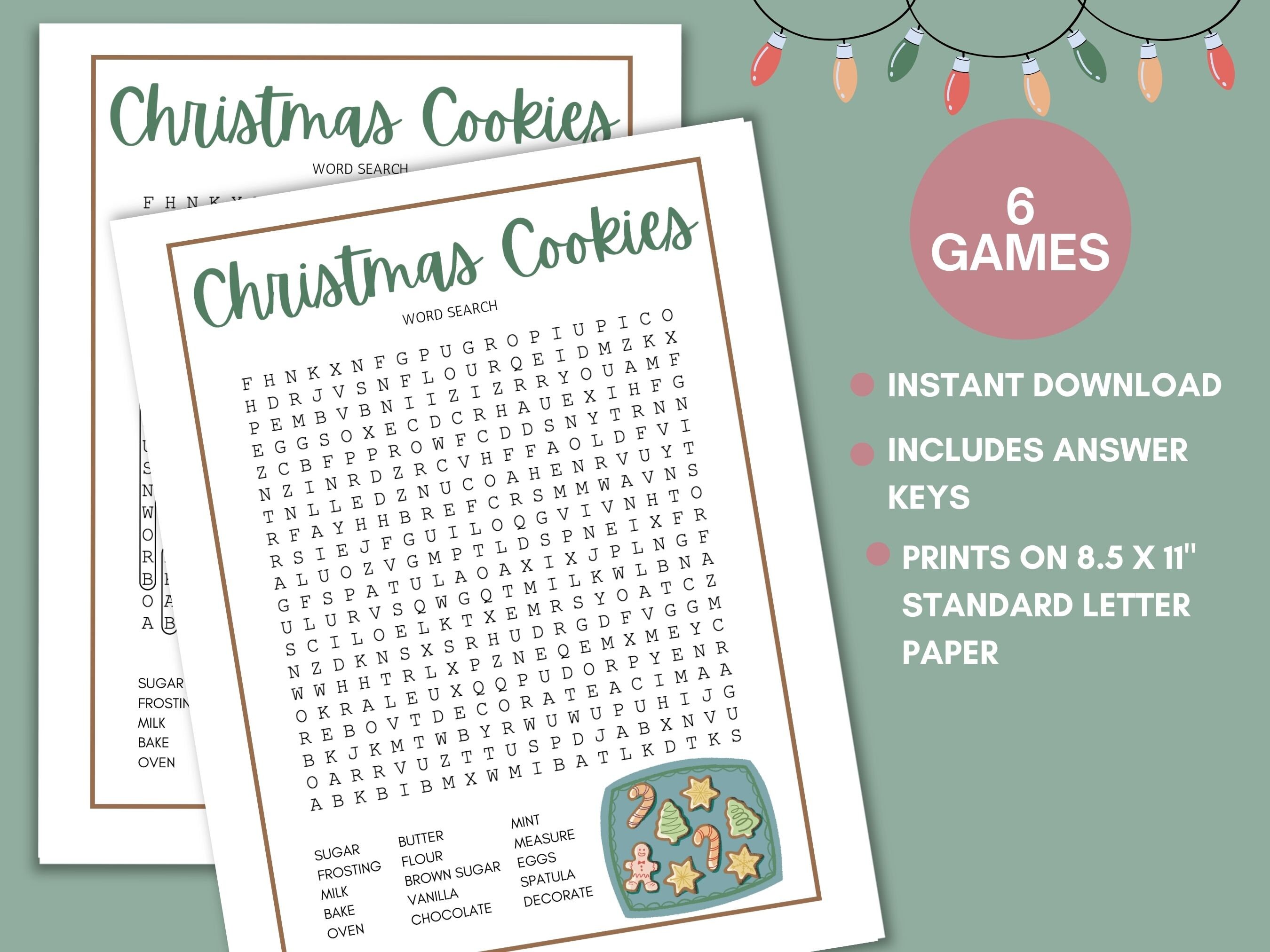 Christmas Word Search Bundle, Holiday Word Searches, Nativity Word ...