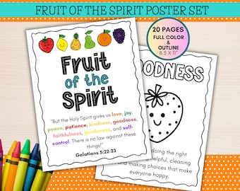 Fruit of the Spirit Coloring Pages, Christian Preschool Printable ...