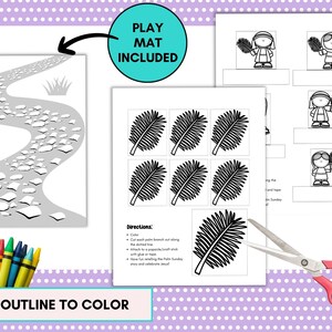 Printable Palm Sunday Puppet Set, Palm Sunday Craft, Christian ...