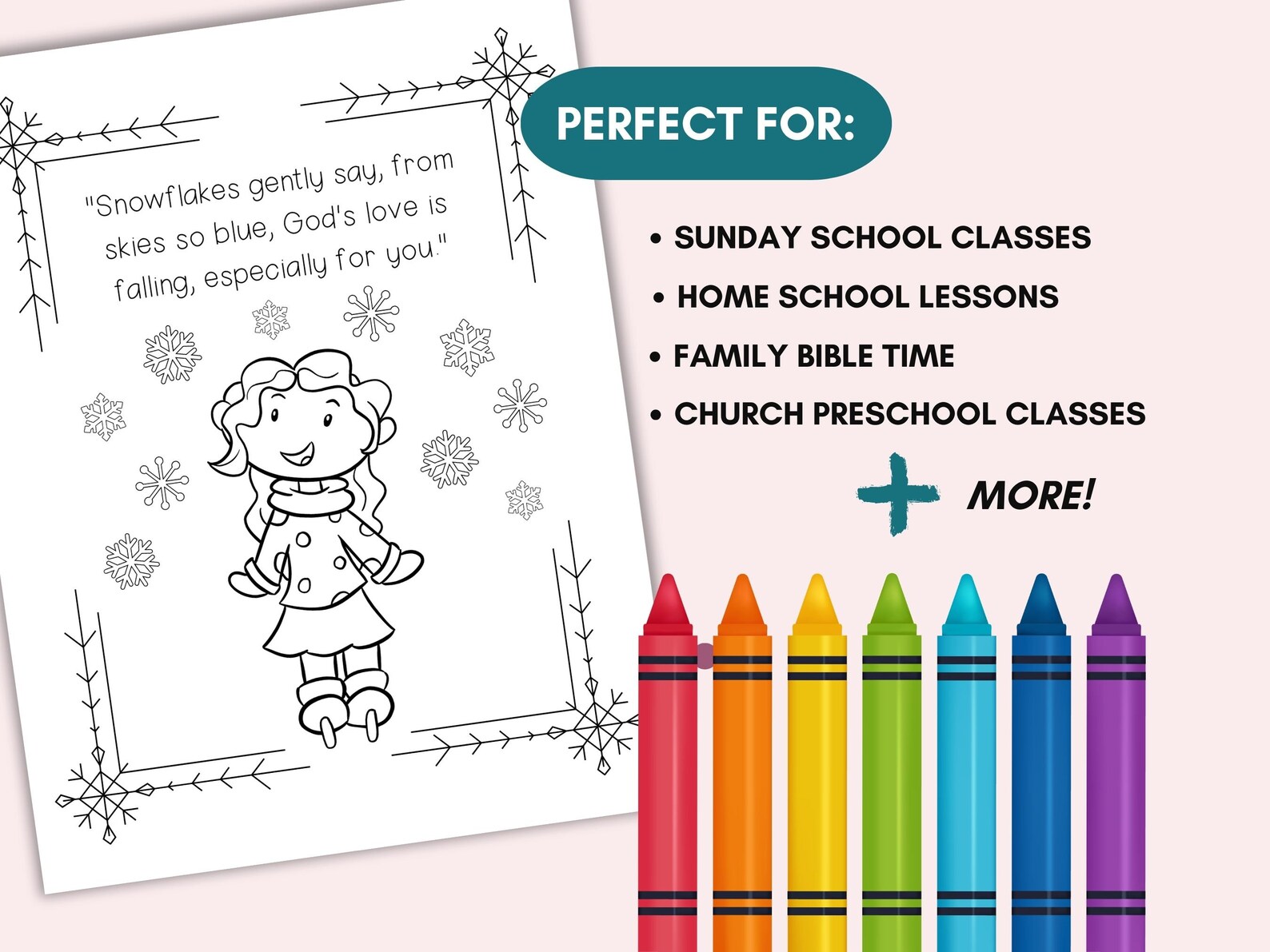 God’s Love Snowflake Coloring Pages, God's Love Snowflake Poem, Bible ...