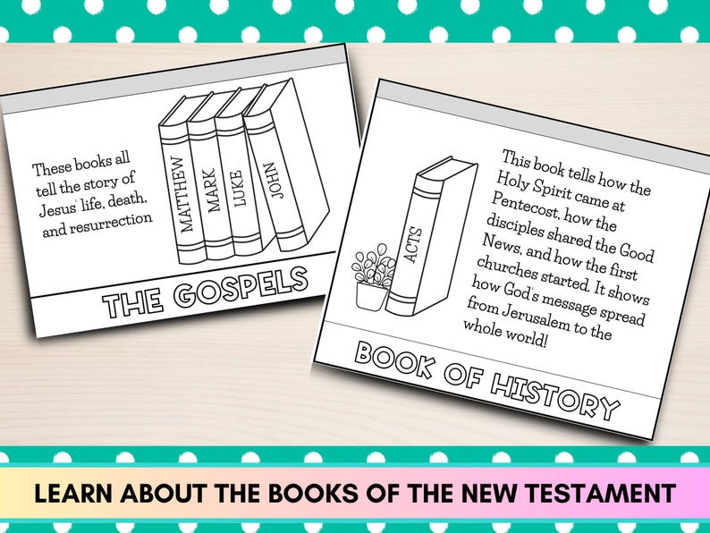 New Testament Books of the Bible Printable Flip Book, Books of the ...