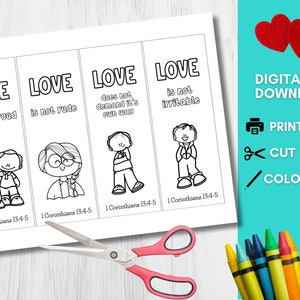 1 Corinthians 13, Christian Valentine Printable Bookmarks, Christian ...