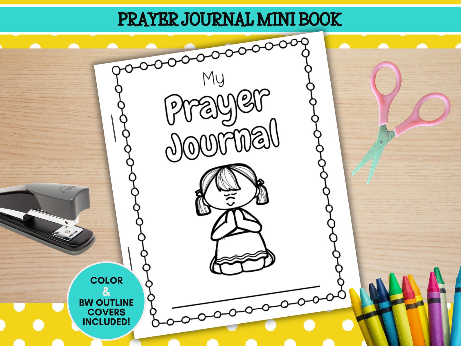 Printable Prayer Journal Mini Book for Kids, Prayer Activity for Kids ...