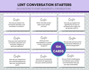 104 Christian Conversation Cards, Christian Discussion, Church ...