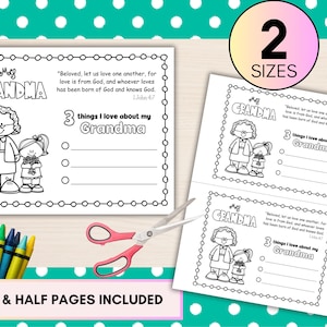 Printable Grandparents's Day Kids Bible Coloring Card, Grandparents Day ...