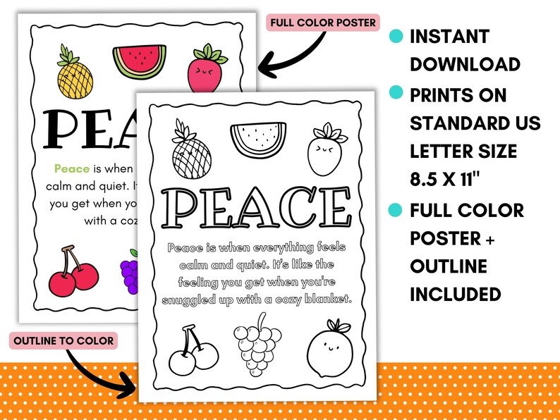 Fruit of the Spirit Posters, Christian Preschool Printable, Sunday ...