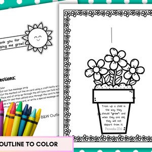 Printable Thank You Coloring Card Craft for Kids, Mothers Day Bible ...