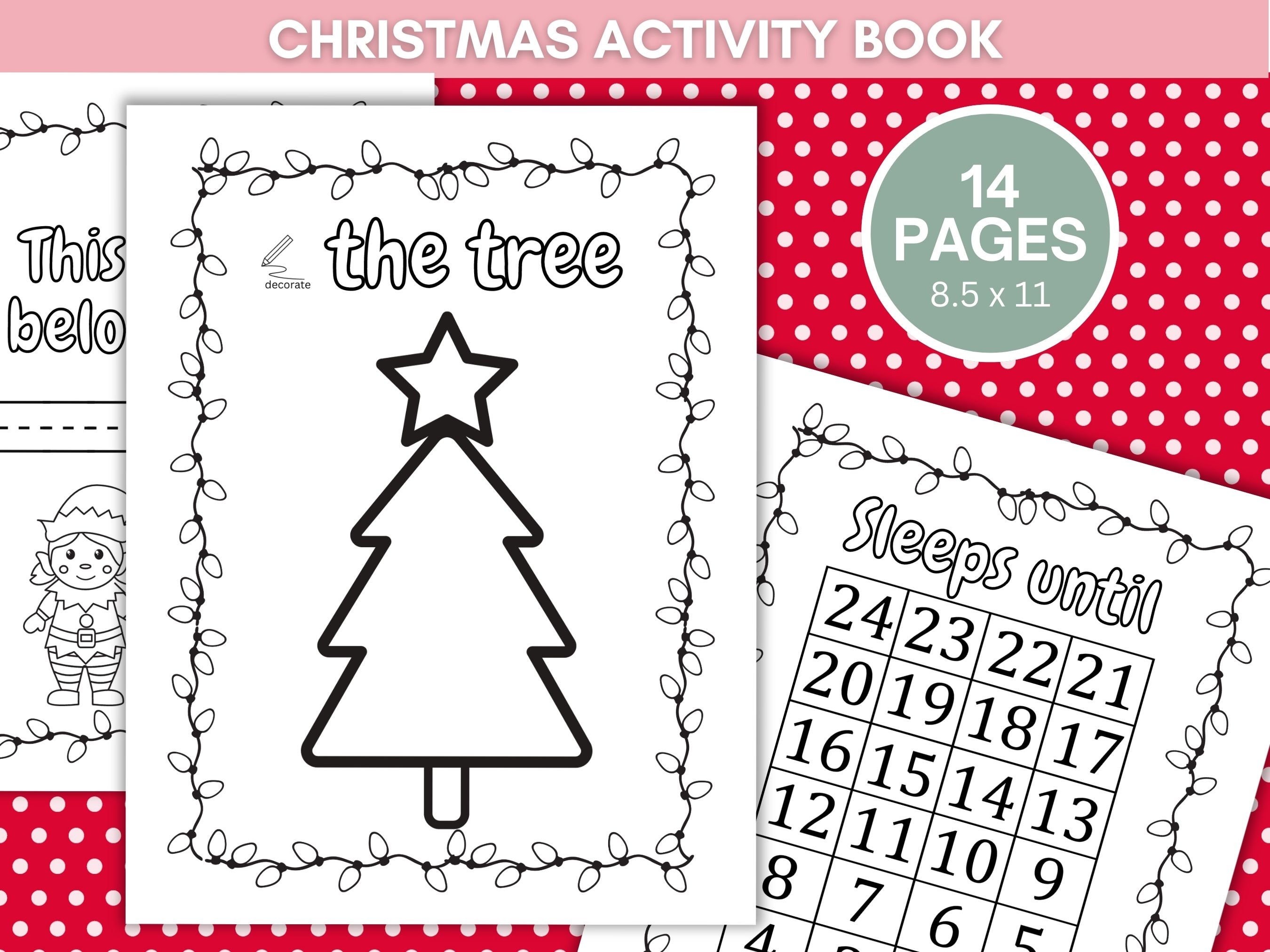 Christmas Activity Book for Kids, Christmas Activities for Preschool ...