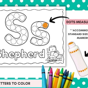 Bible ABC Dot Marker Printable, Christian Preschool Printables, Sunday ...