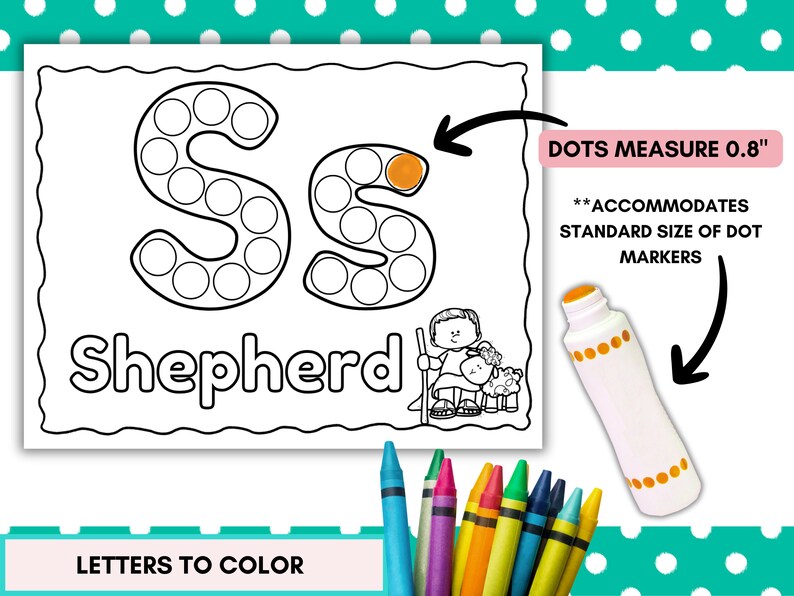 Bible ABC Dot Marker Printable, Christian Preschool Printables, Sunday ...