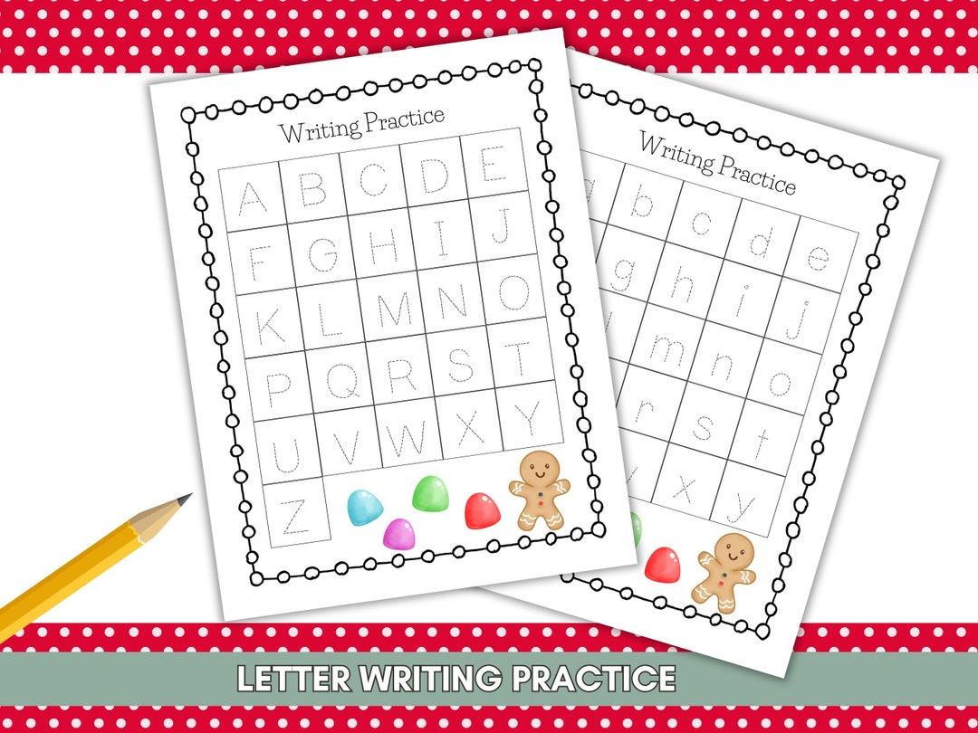 Gingerbread Theme Letter Writing Practice, Letter Tracing, Gingerbread ...