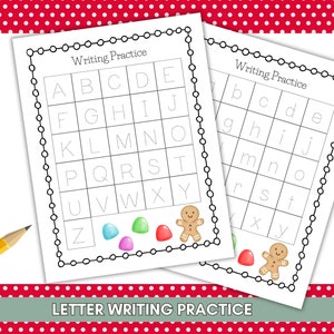 Gingerbread Theme Letter Writing Practice, Letter Tracing, Gingerbread ...