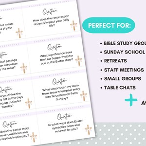 48 Easter Conversation Cards, Christian Discussion, Christian ...