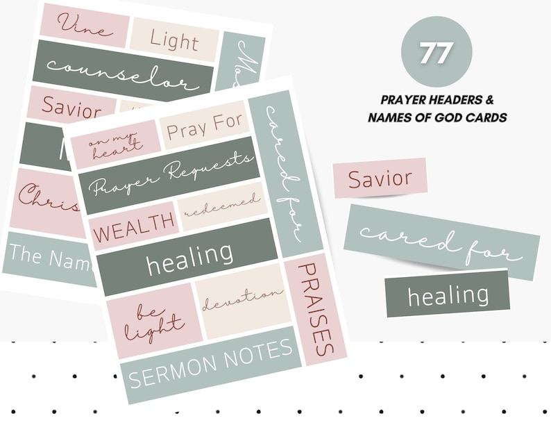 Printable Prayer Board Kit, Prayer Cards, Scripture Cards, Praise and ...