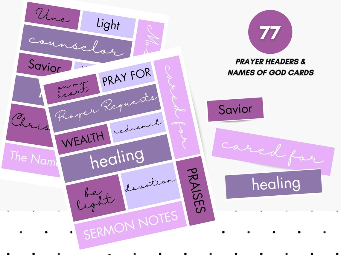 Printable Prayer Board Kit, Prayer Cards, Scripture Cards, Praise and ...