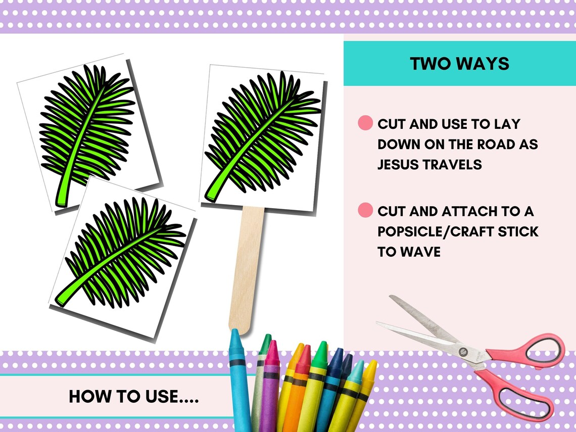 Printable Palm Sunday Puppet Set, Palm Sunday Craft, Christian ...