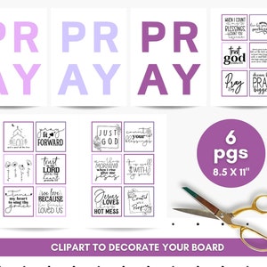 Printable Prayer Board Kit, Prayer Cards, Scripture Cards, Praise and ...