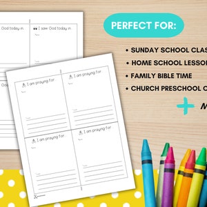 Printable Prayer Journal Mini Book for Kids, Prayer Activity for Kids ...