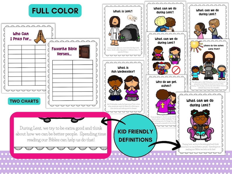 Printable Ash Wednesday and Lent Poster Set, Bible Easter Story ...