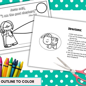 Good Shepherd Bible Craft for Kids, Christian Preschool Printable (PDF ...