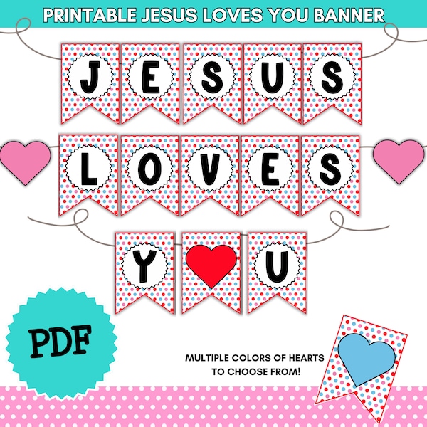 Jesus Loves You Banner - Etsy