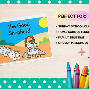 The Good Shepherd Bible Mini Book, Jesus Shepherd, Bible Craft for Kids ...