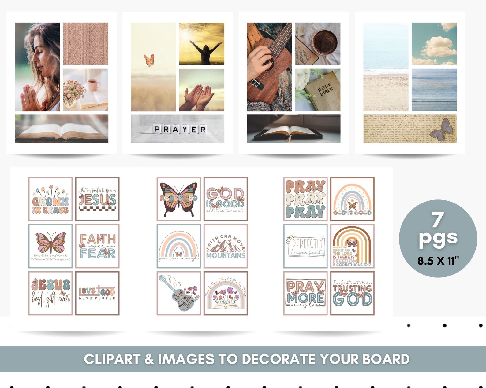 Printable Prayer Board Kit, Prayer Cards, Scripture Cards, Praise and ...
