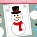 Printable Snowman Craft, Snowman Cut & Paste - Etsy